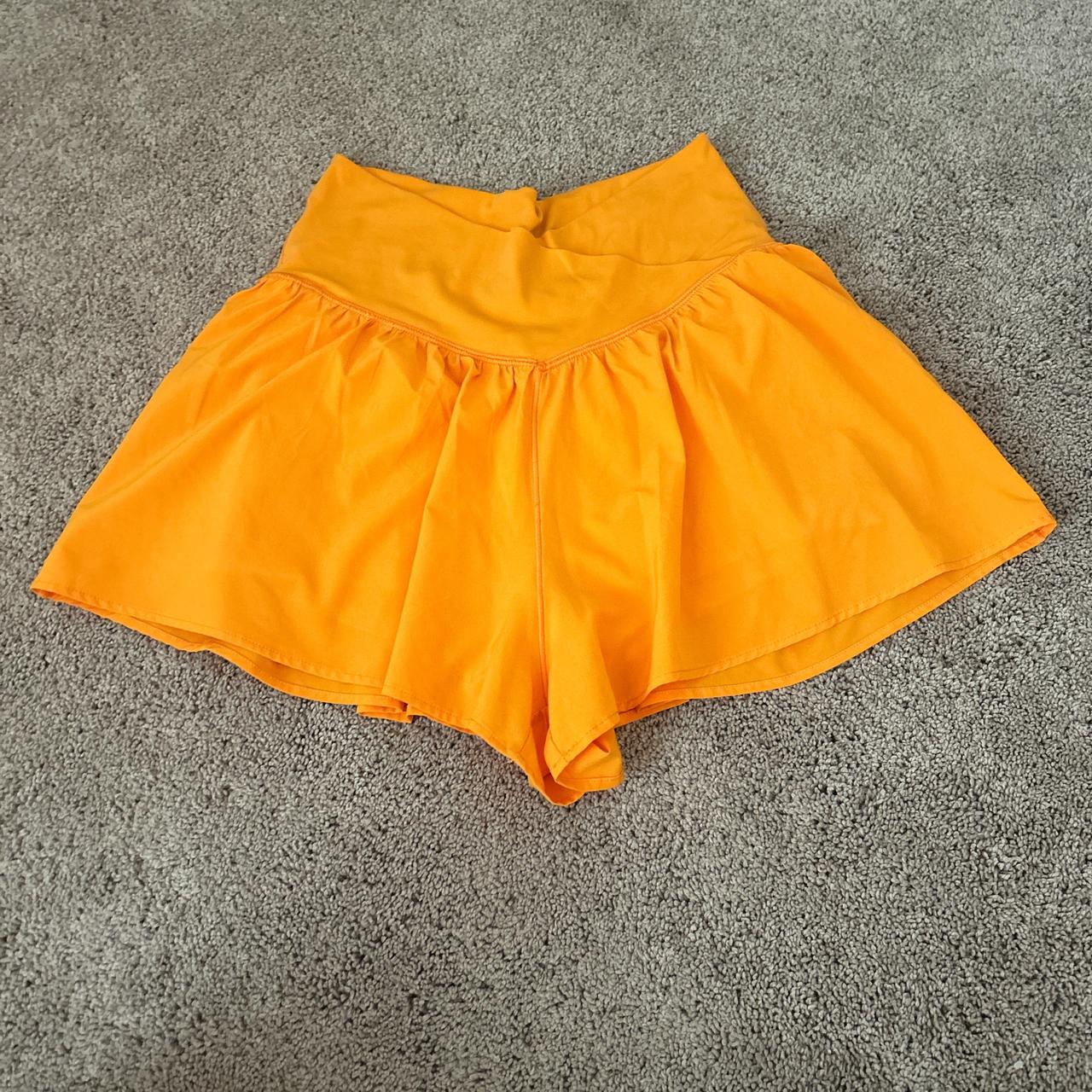 orange flare aerie shorts super cute for... - Depop