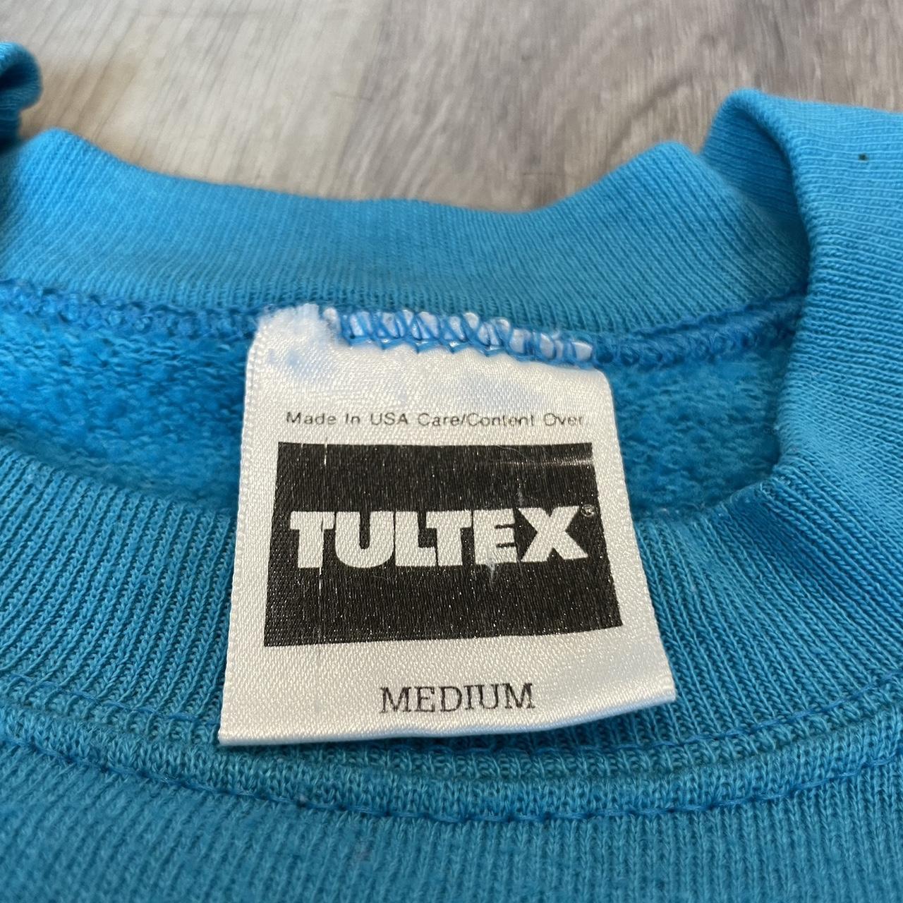 Vintage 90s turquoise tultex plain crewneck Size... - Depop