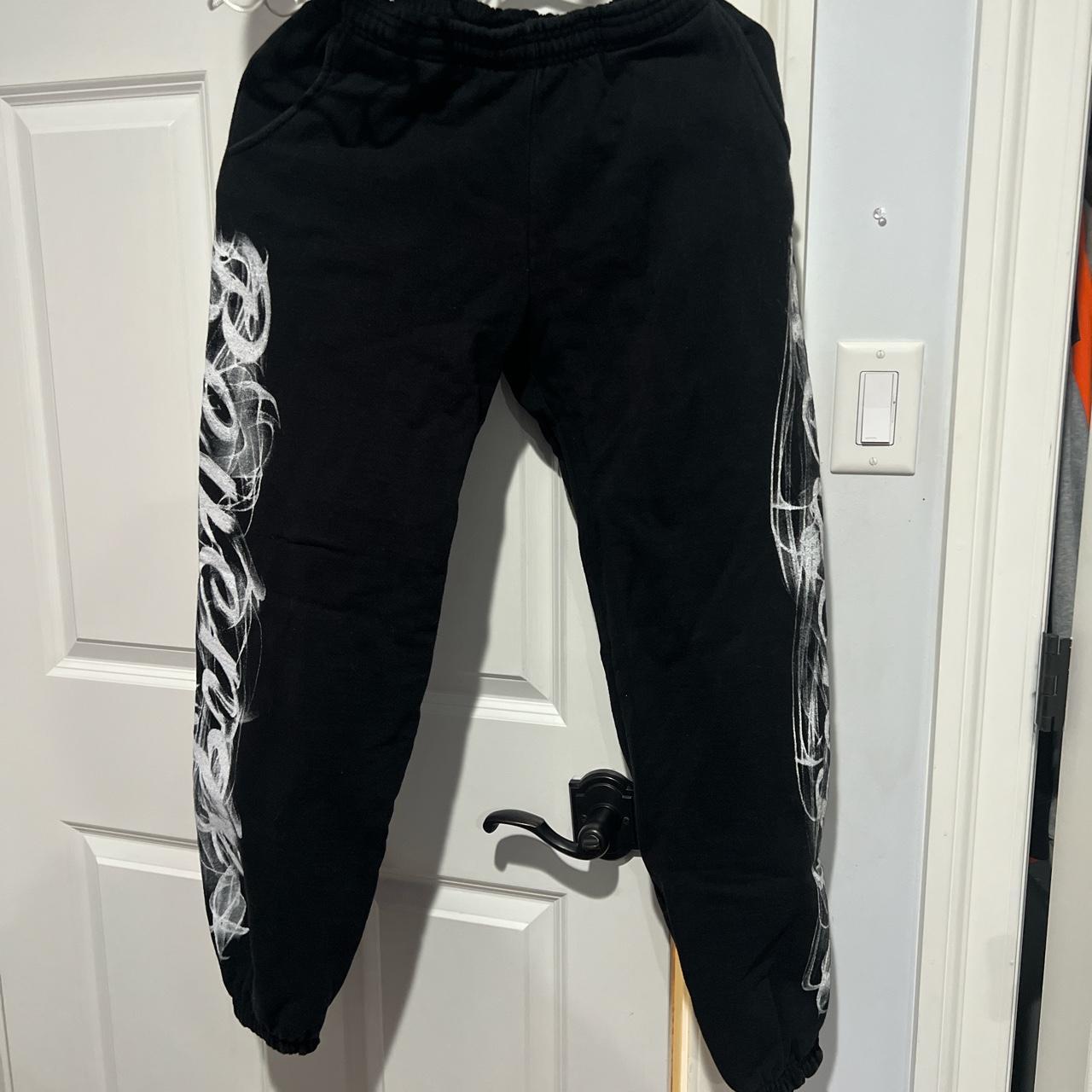 Revenge Smoke Black Sweatpants Size Small - Depop