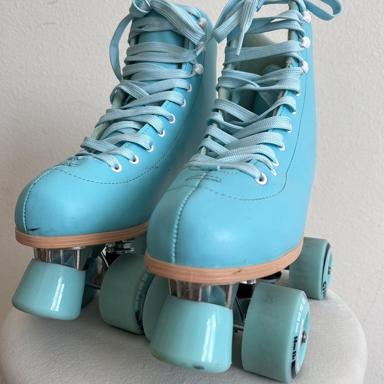 Blue Roller skates Size 7 Rarely used, great... - Depop