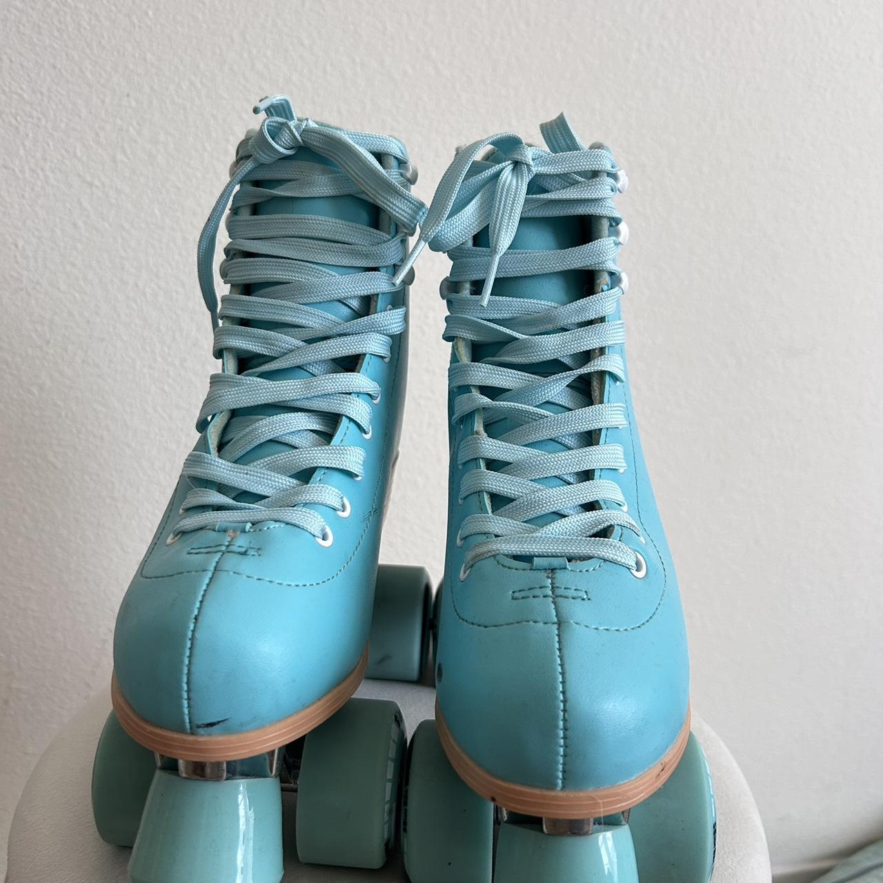 Blue Roller skates Size 7 Rarely used, great... - Depop
