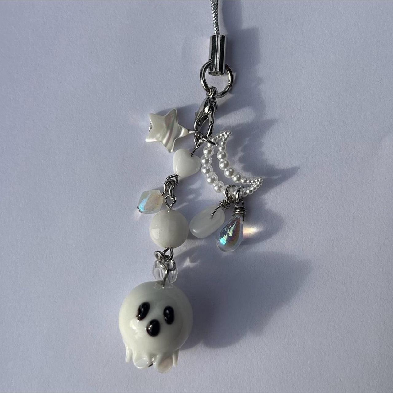 ghost phone charm keychain Halloween #ghost #moon... - Depop