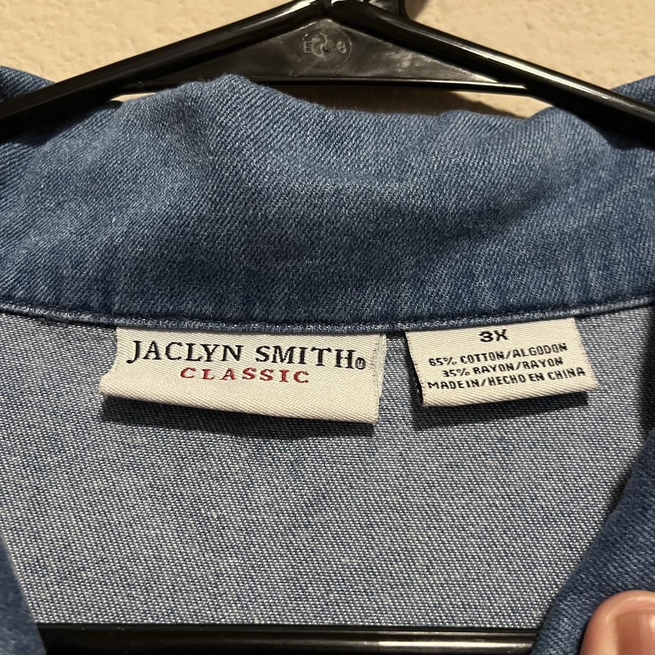 Jaclyn Smith Classic Embroidered Reworked Button... - Depop