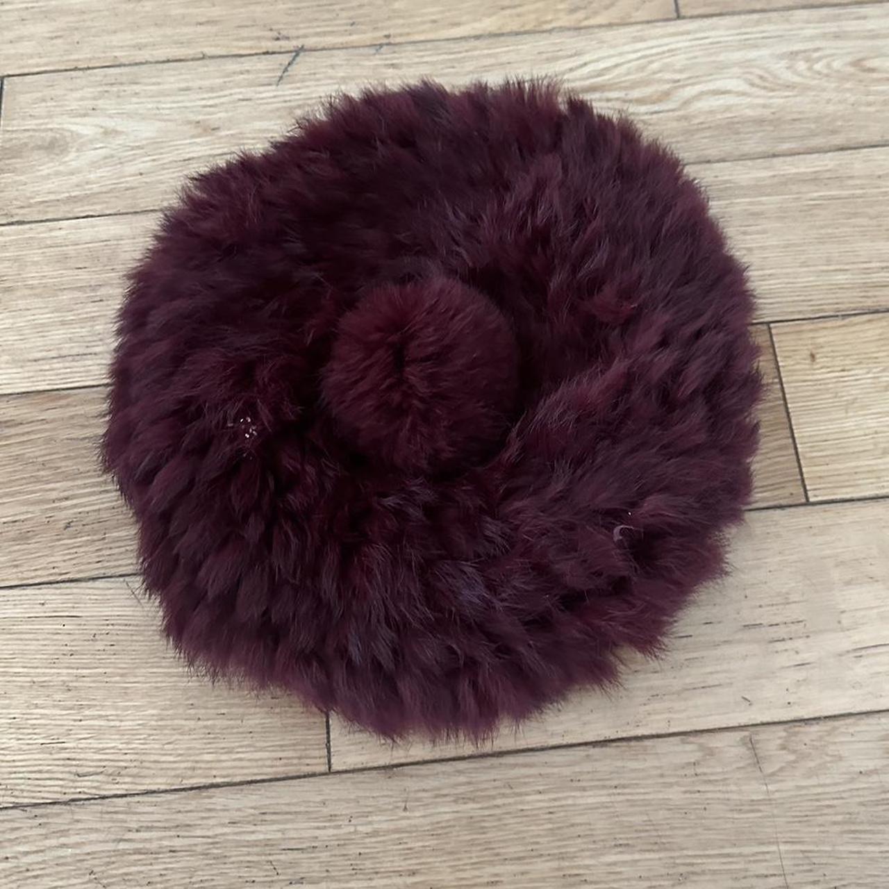 fluffy beret - Depop