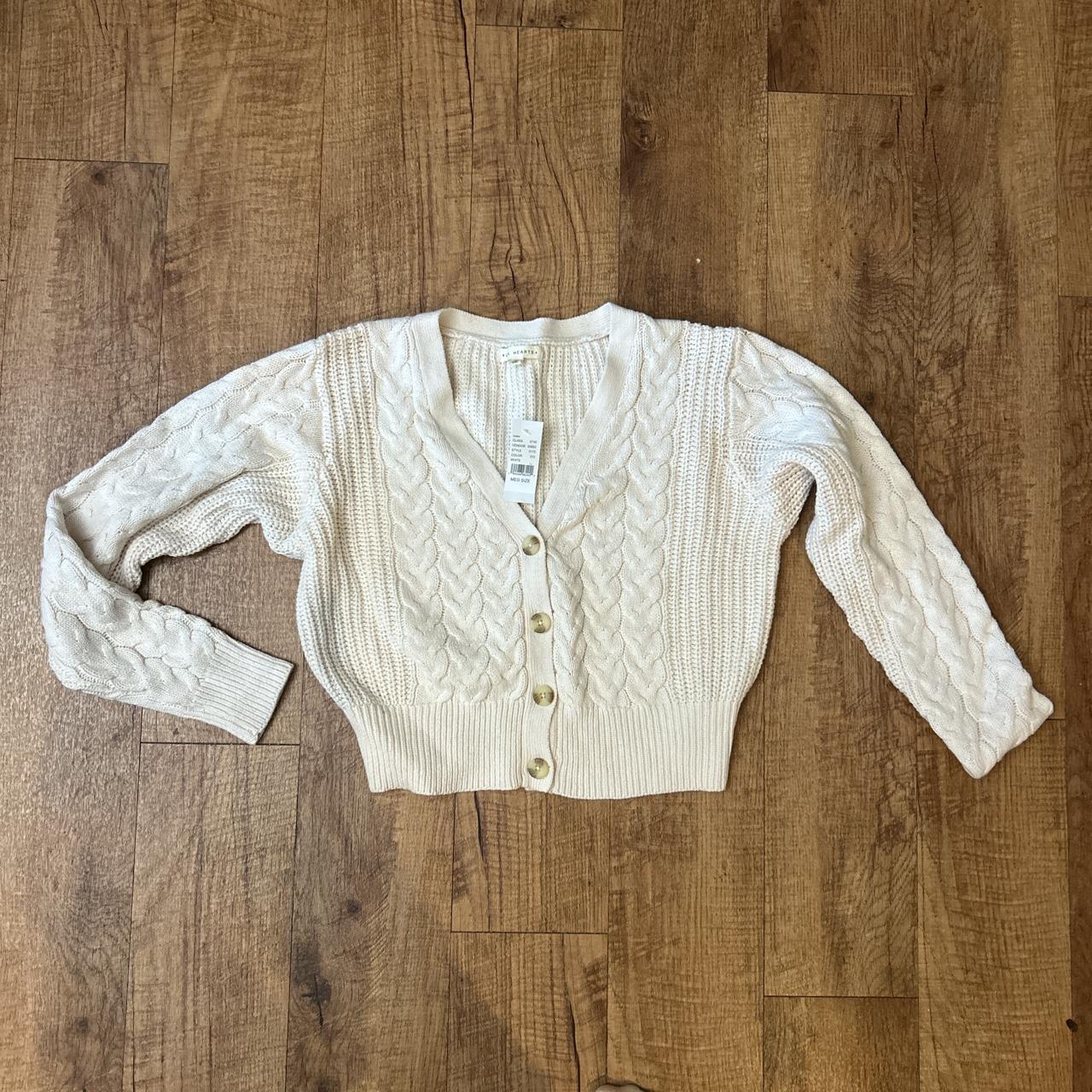 PacSun Women's Cream Cardigan | Depop