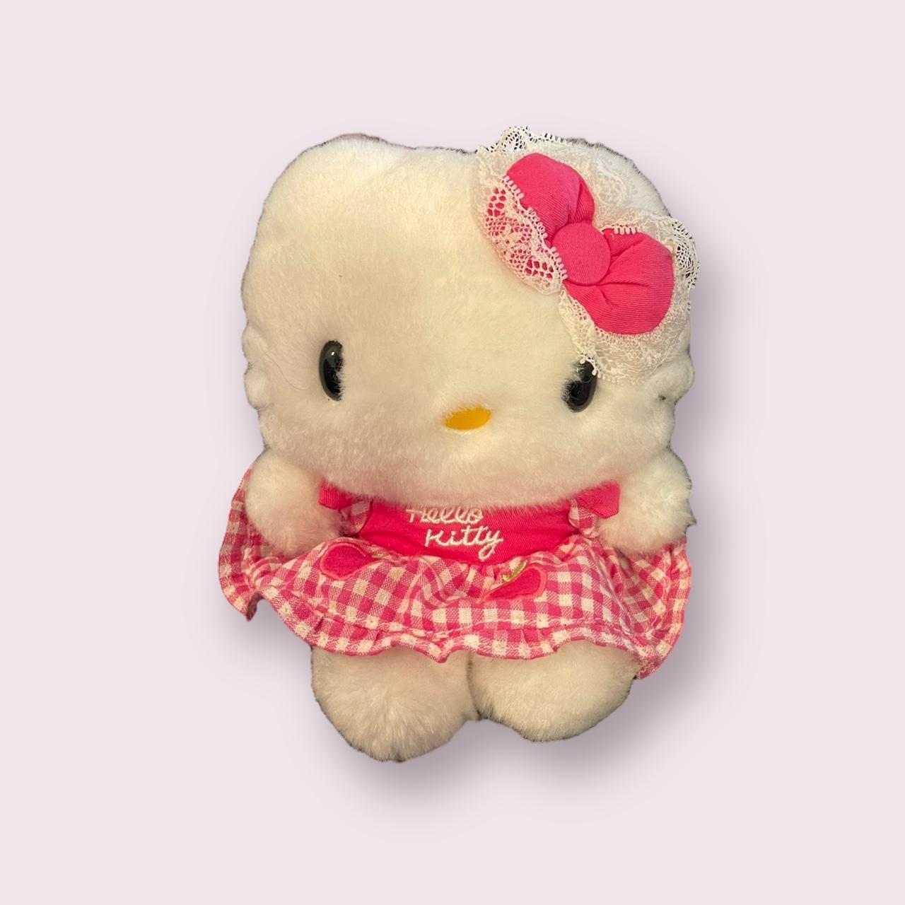 small cute hello kitty plush with dress great clean... - Depop