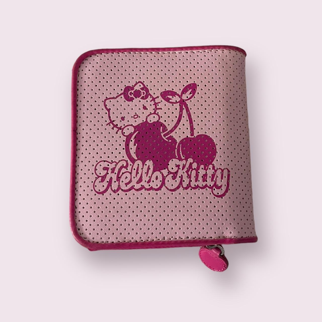 hello kitty pink cherry wallet great used condition... - Depop