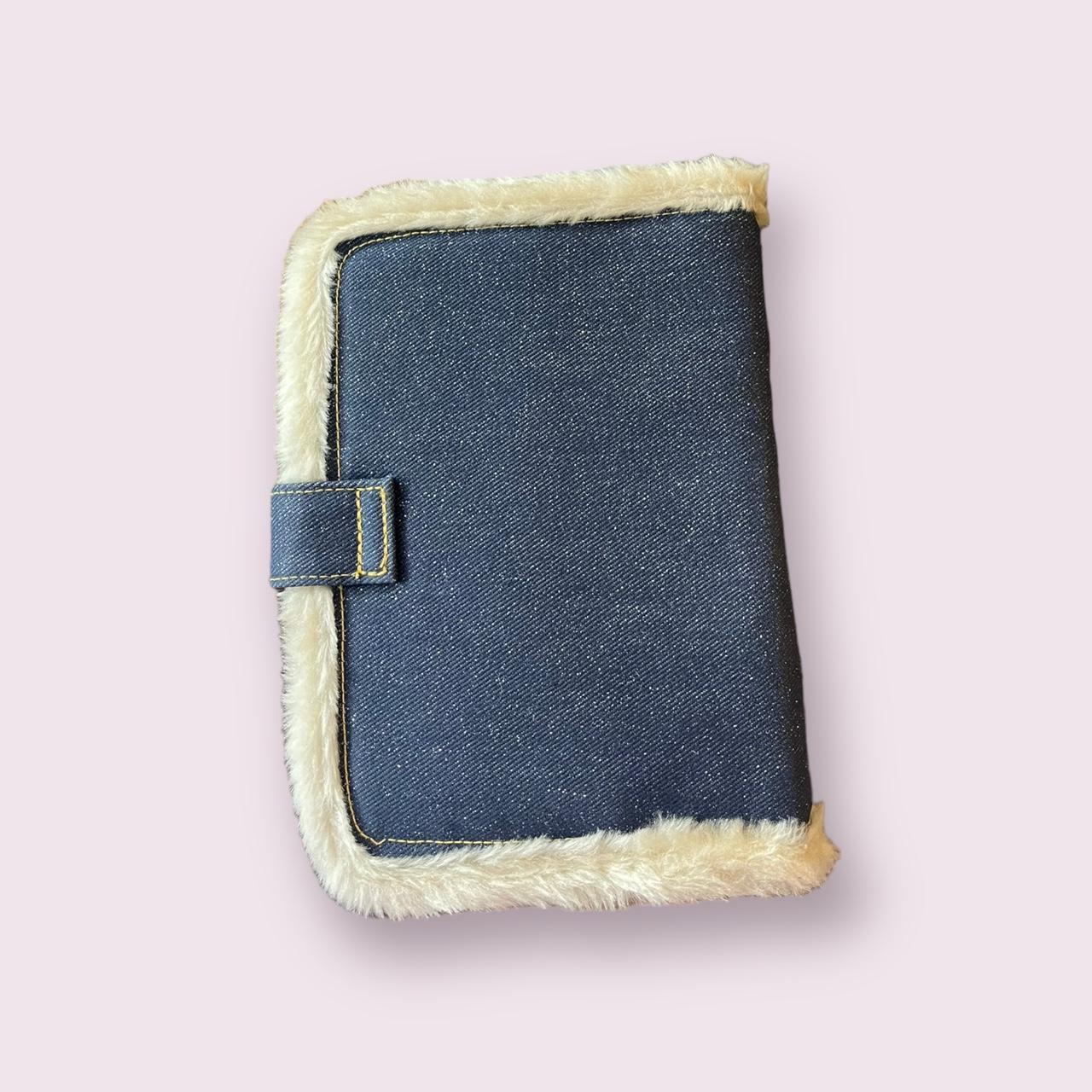 hello kitty sparkly denim binder planner with fuzzy... - Depop