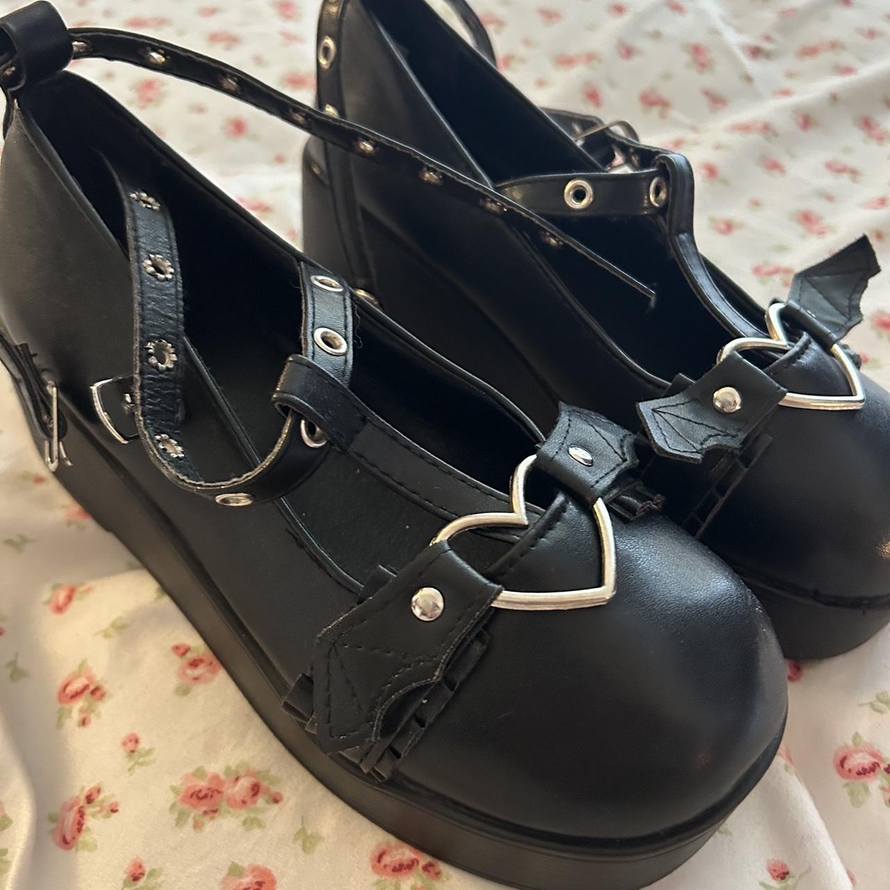 gothic demonia-style platform shoes size:... - Depop