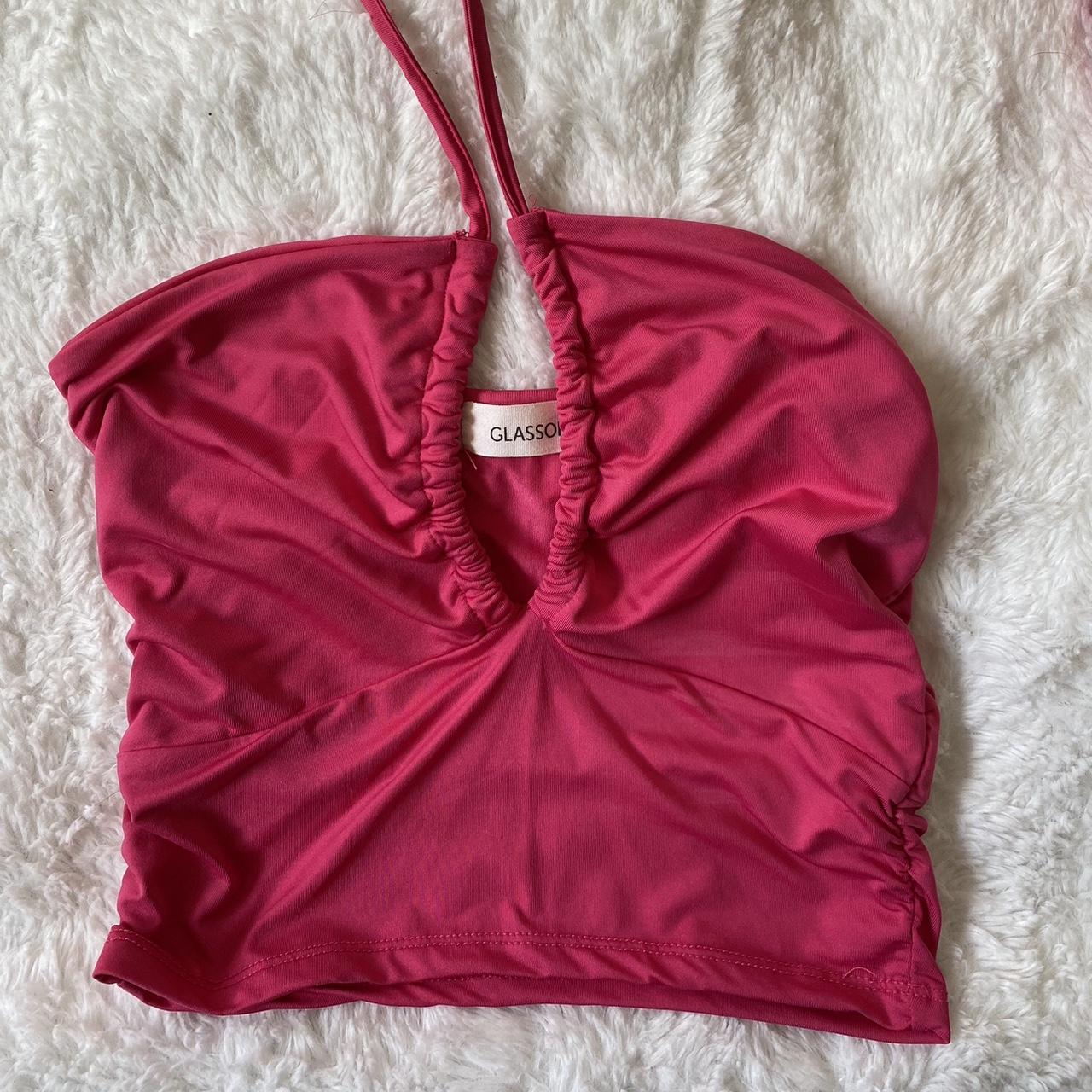 pink halter top size S - Depop