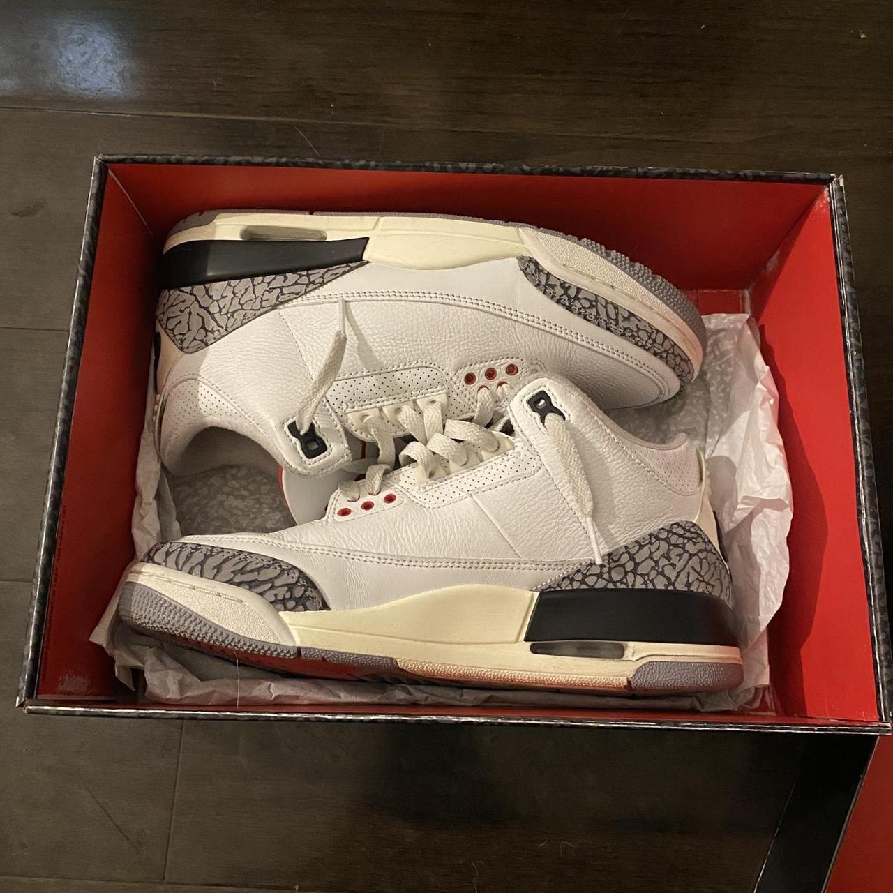 Air Jordan White Cement 3 Reimagined Lightly worn... | Depop