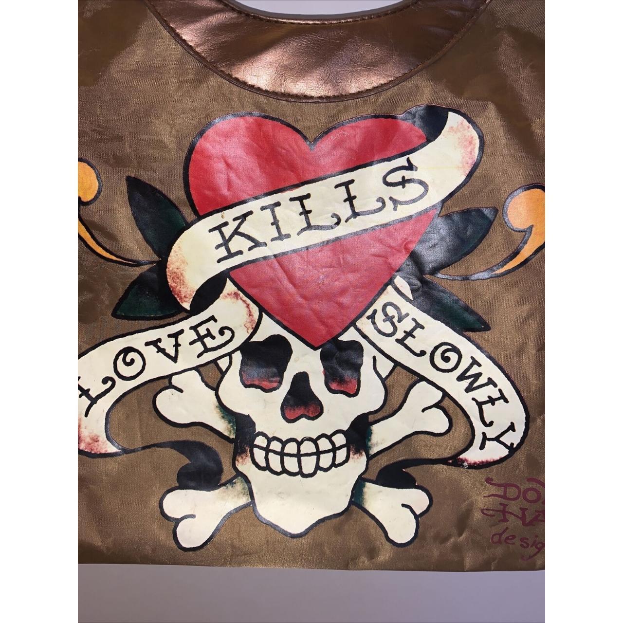 Don Ed Hardy Oversized Brown Love Kills Slowly Depop