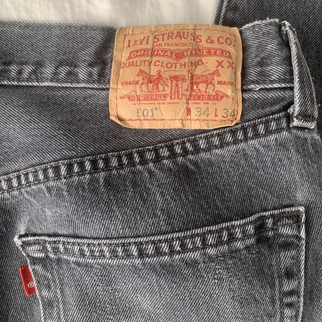 Vintage Perfectly distressed levi’s 501, 34x34. one... - Depop