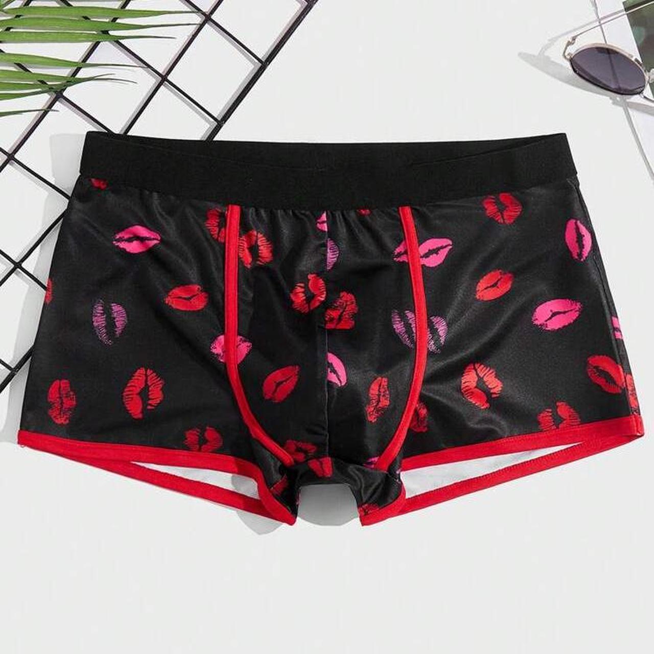 Men’s Lip Print Boxers Brand new. Never worn. Size... | Depop