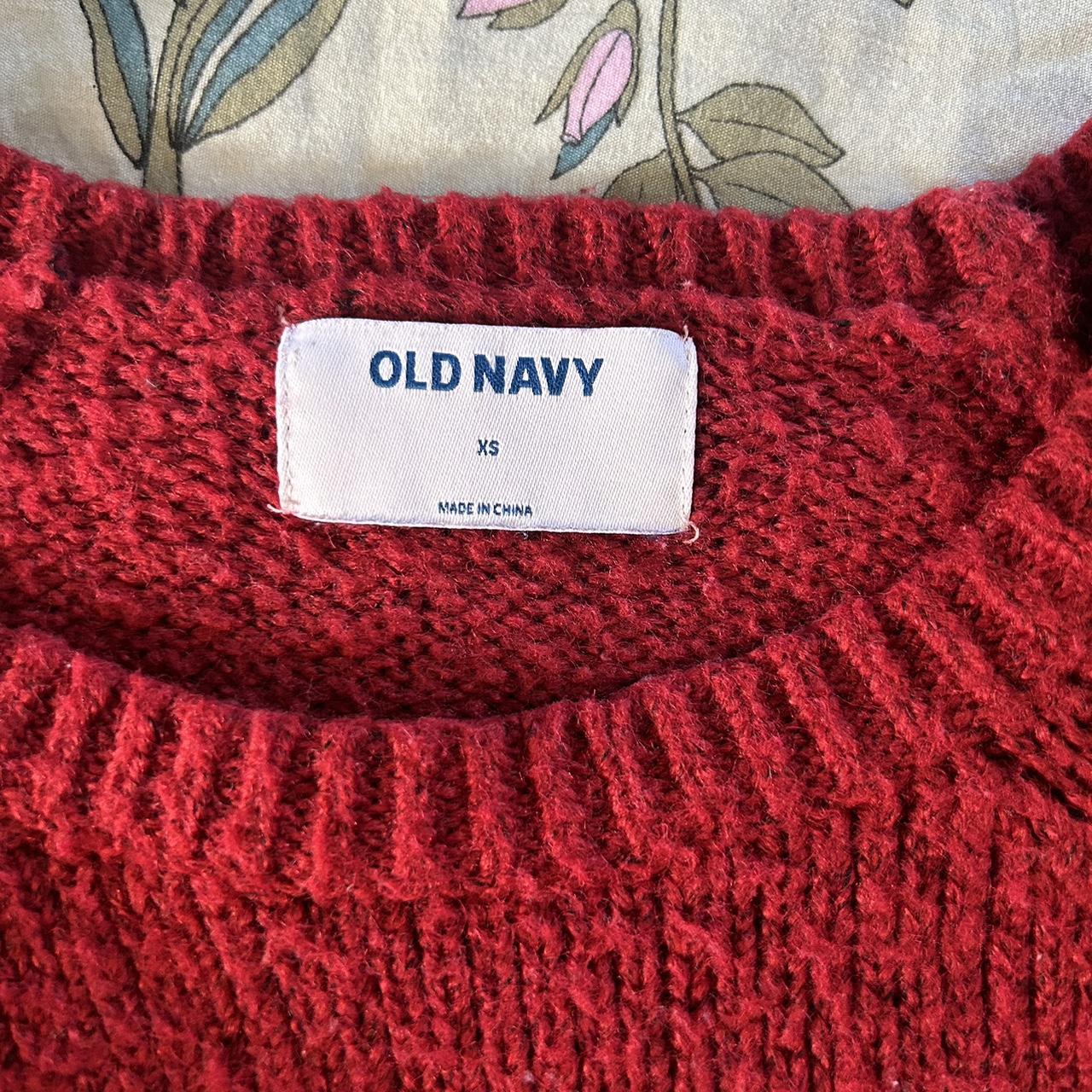 Old Navy Red Sweater Size XS Fits XS/S... - Depop
