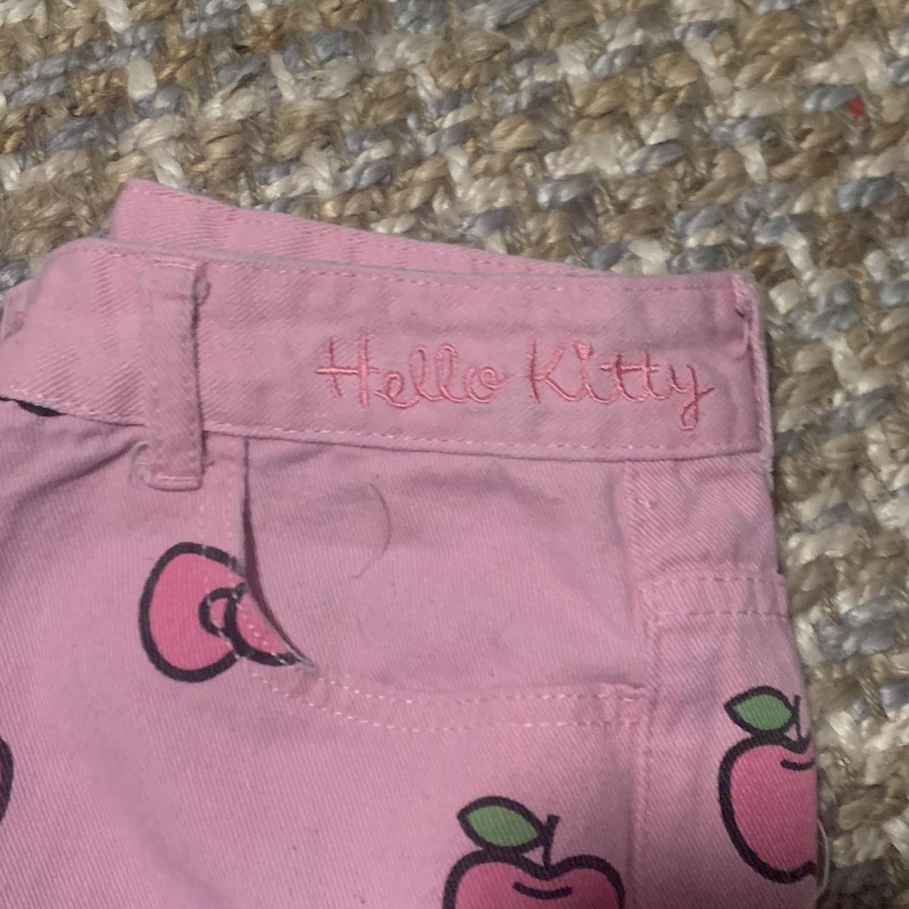 SHEIN x Hello Kitty Bow Pants! Straight leg fit size... - Depop