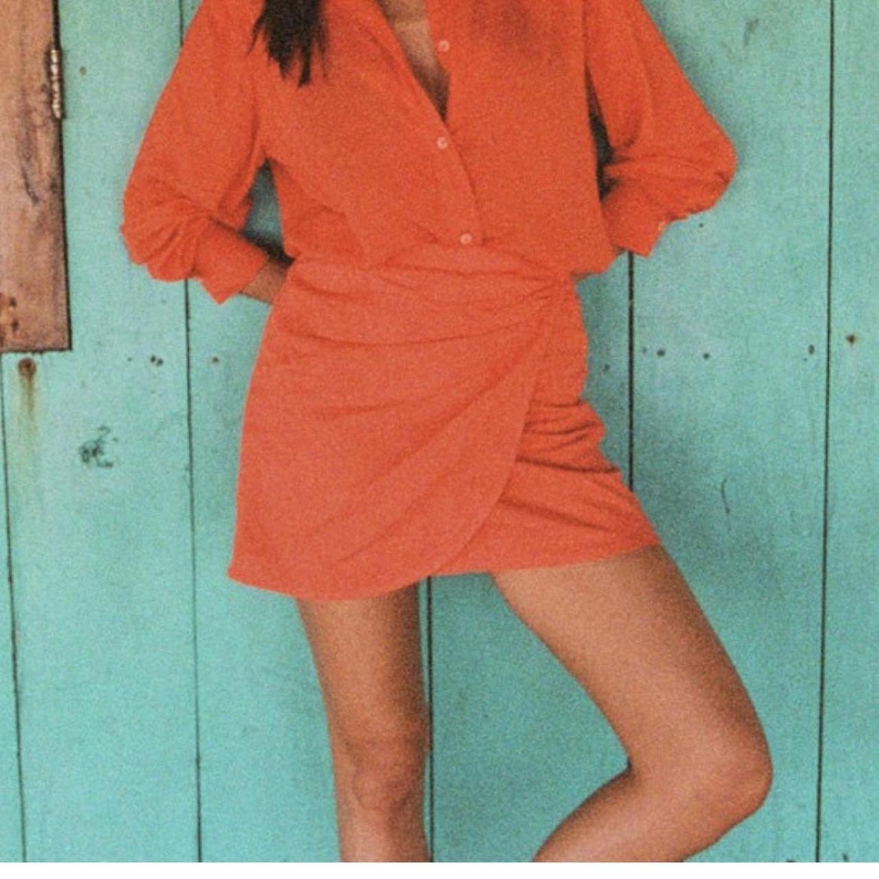 Turquoise Lane Holiday Wrap Skirt Aperol XS RRP$129... - Depop