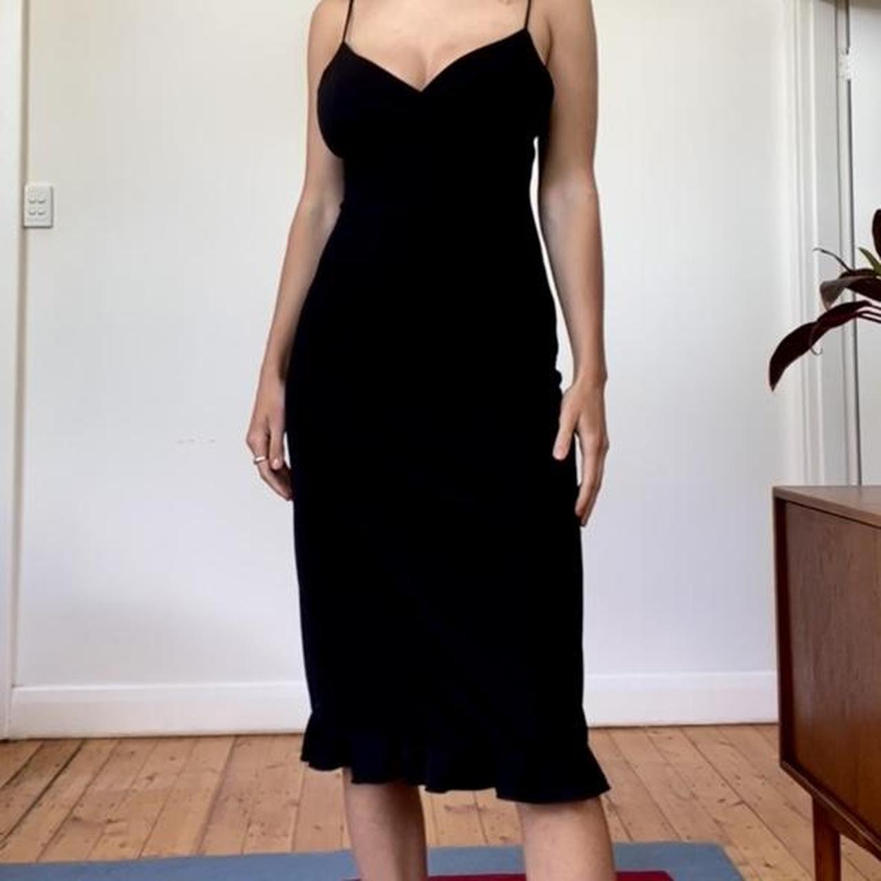 Perfect 90s Black Dress Size 10 Pictured on a tall... - Depop