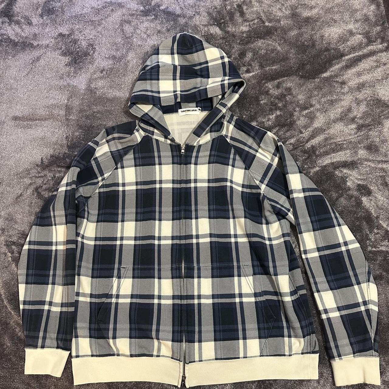 Bape classics plaid hoodie Brand new only worn... | Depop