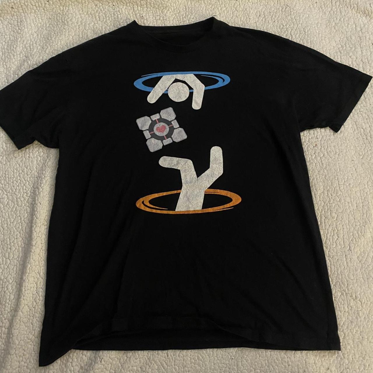 Portal shirt from RedBubble. no size on shirt but... - Depop