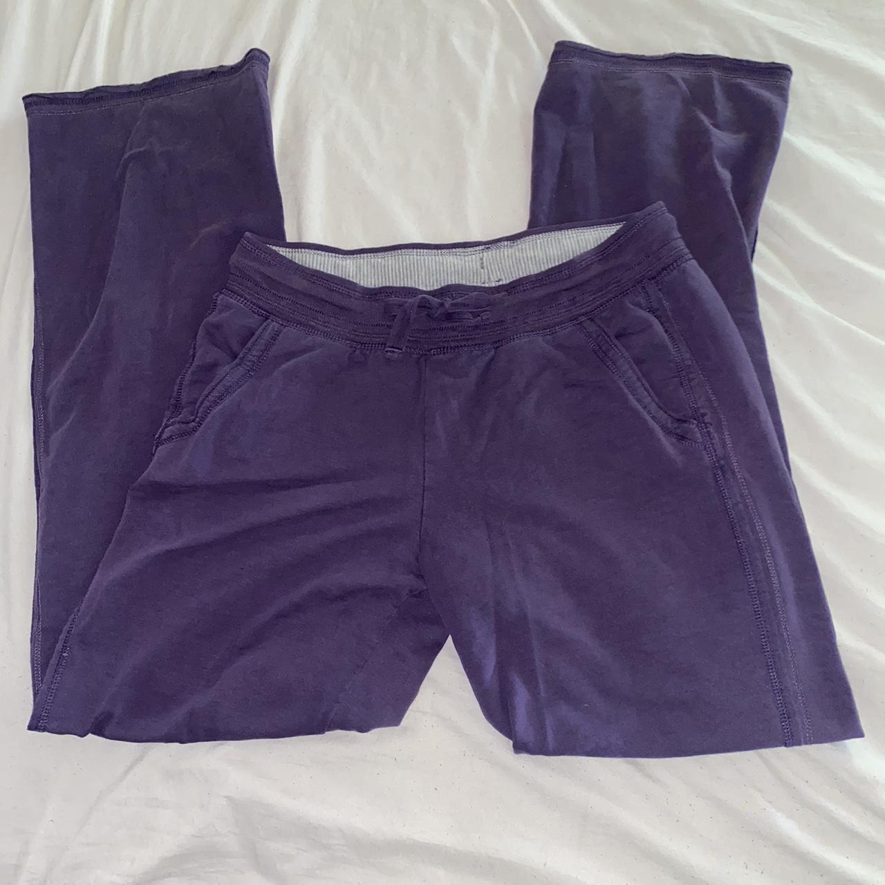 Super cute purple 2000s low rise, wide leg sweats.... - Depop