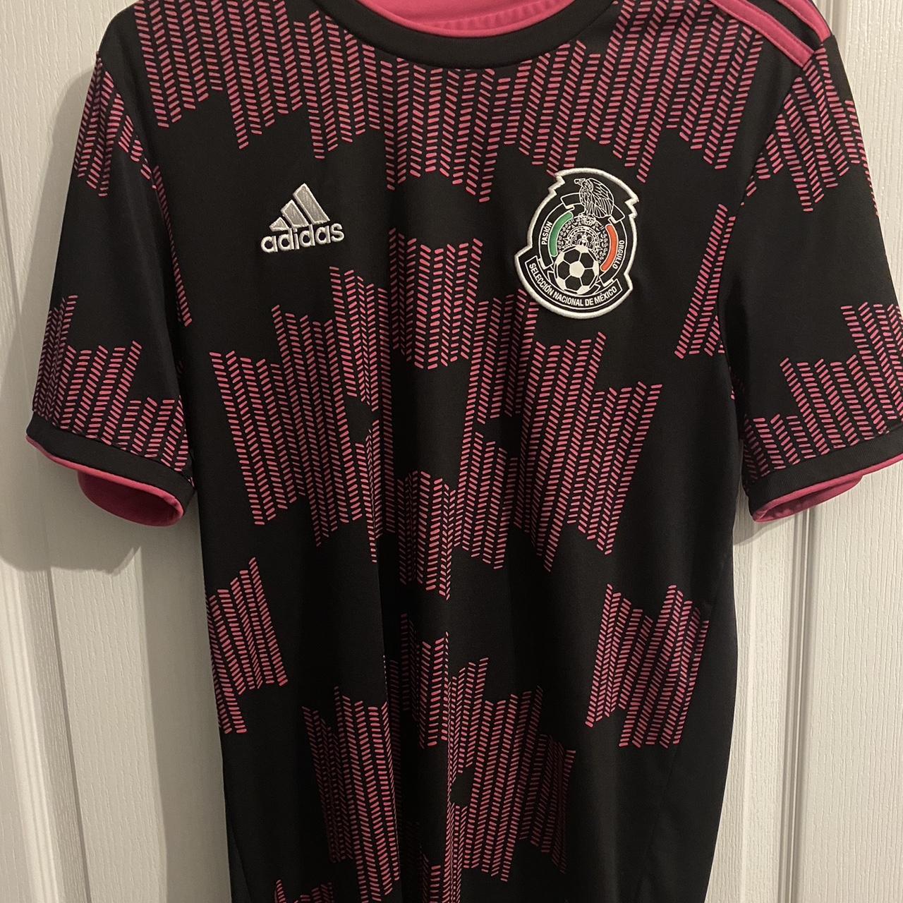 Black and pink Mexico away jersey Medium Open to... - Depop