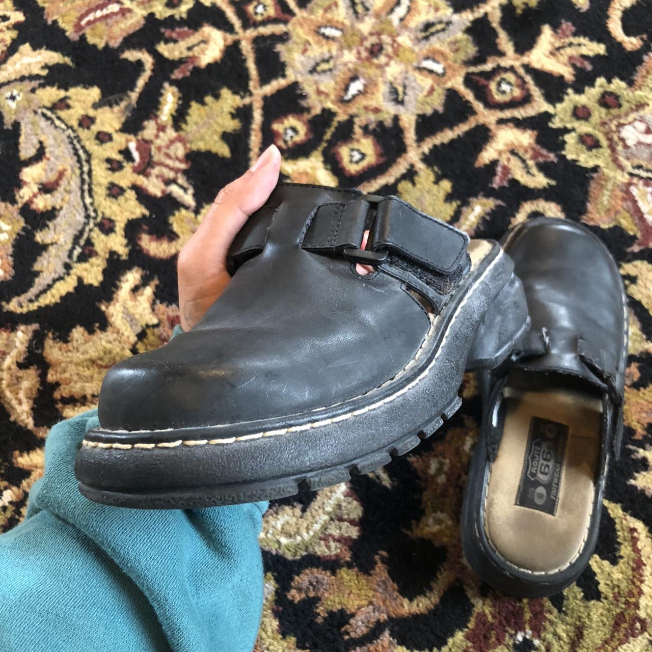 The cutest black clogs with doc marten style... - Depop