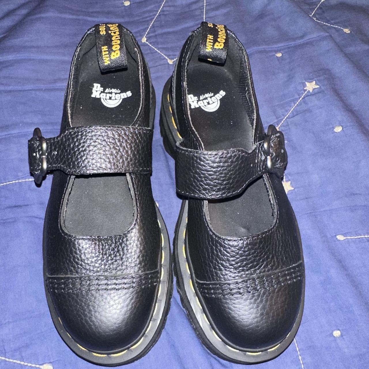 doc martens addina flower buckle platform shoes they... - Depop