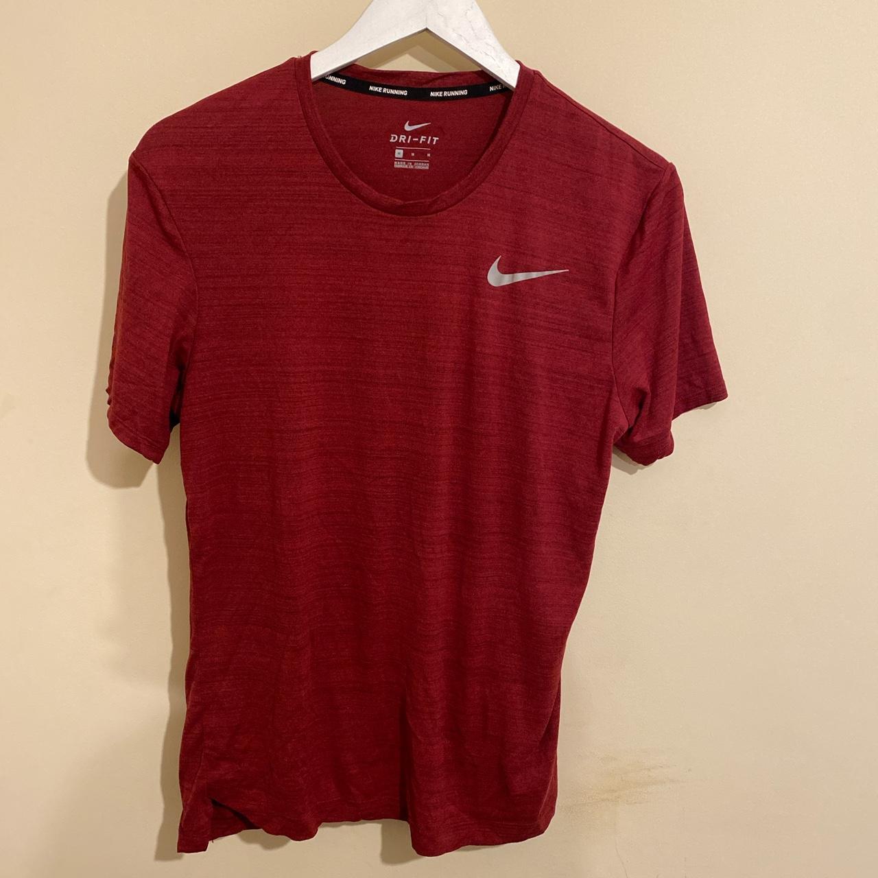 Nike training dri-fit red t-shirt Size:... - Depop