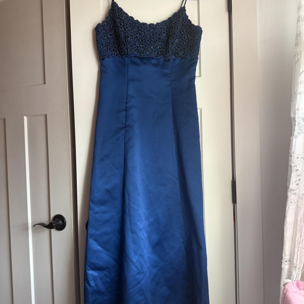 VINTAGE Y2K PROM DRESS #blue #prom dress #formal... | Depop