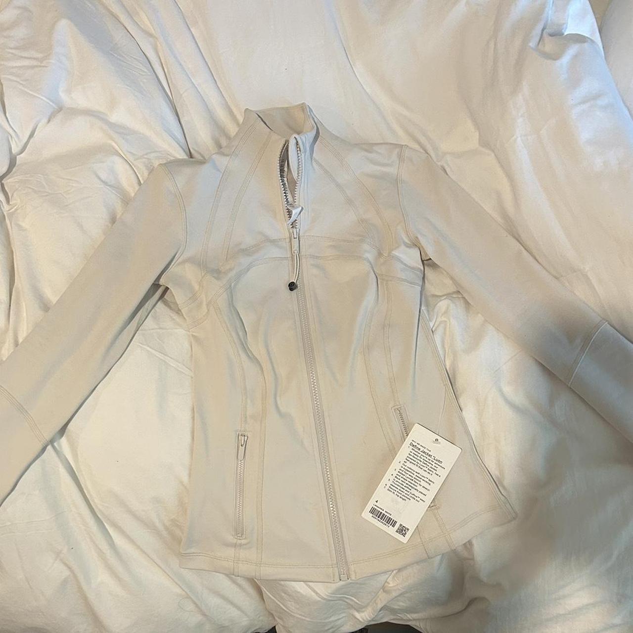 brand new lululemon define jacket in cream with the... - Depop