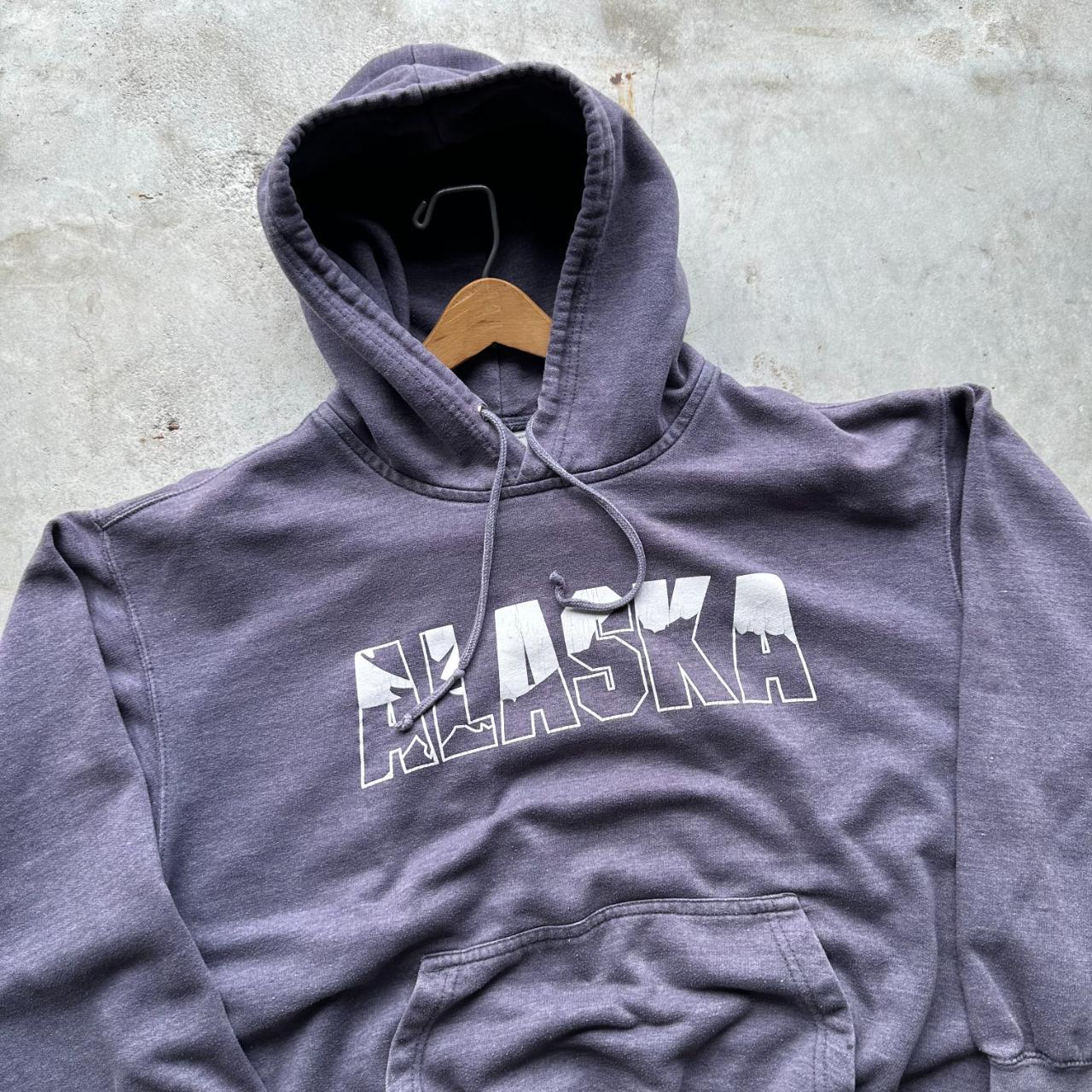 Alaska Spell Out Baggy Hoodie Good condition,... - Depop