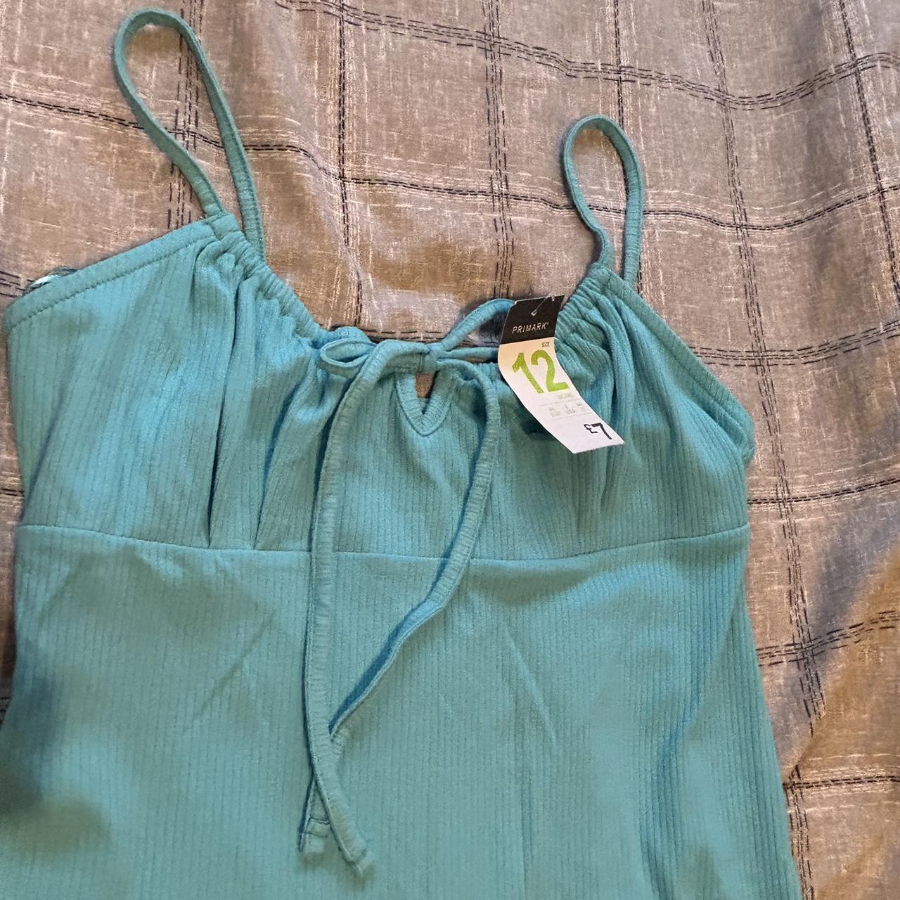 Blue ribbed primark dress Size 12 Brand new with tags - Depop