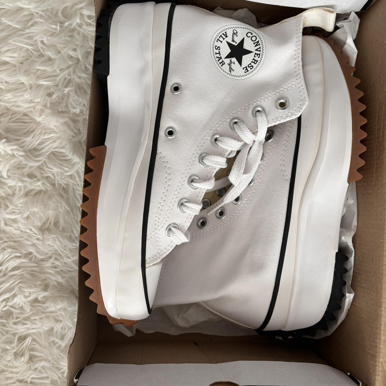 White platform converse sneakers. size 8.5 brand... - Depop