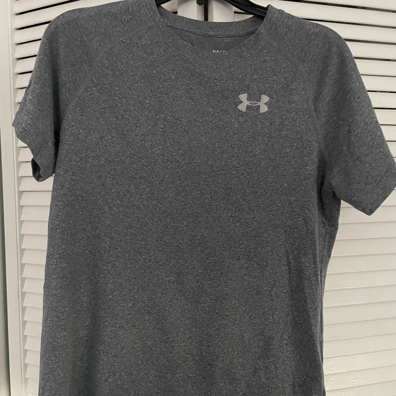 Grey Under Armour shirt Great for when under the... - Depop