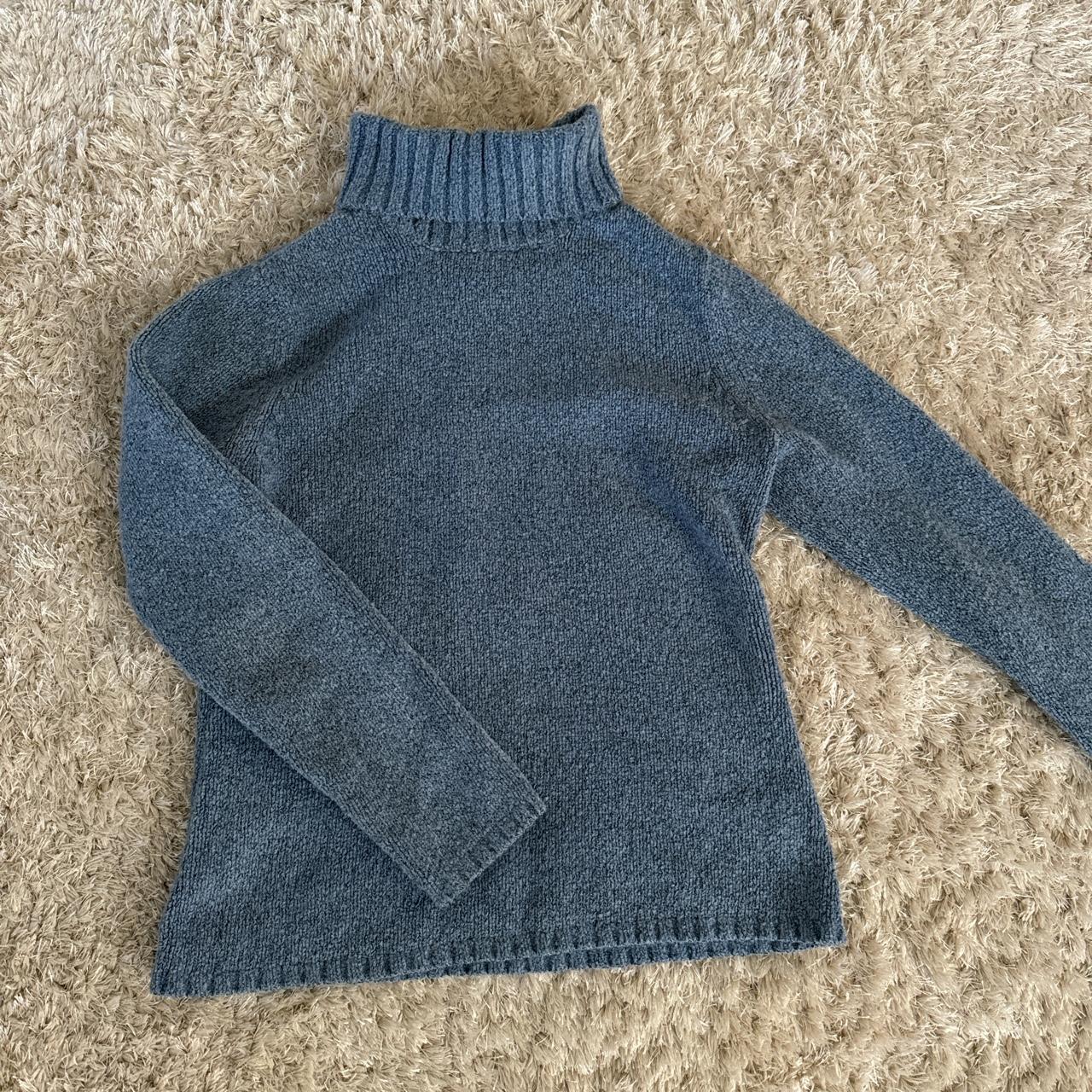 Super pretty light blue soft turtle neck sweater... - Depop
