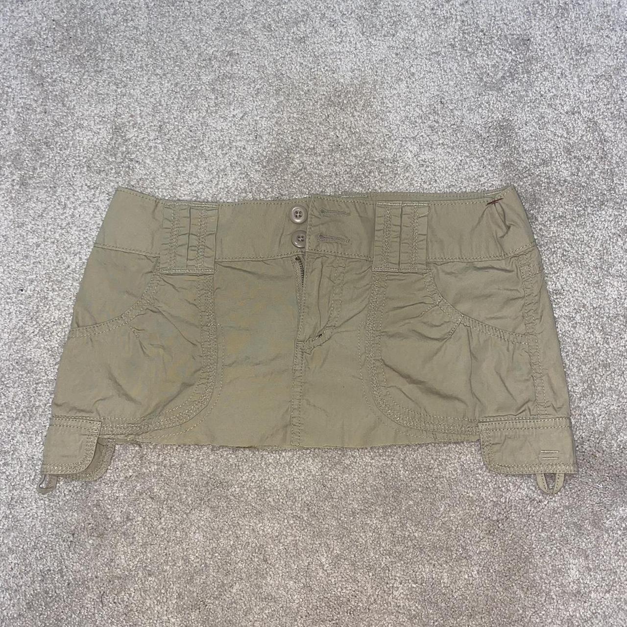 SO Clothing Women's Tan and Cream Skirt | Depop