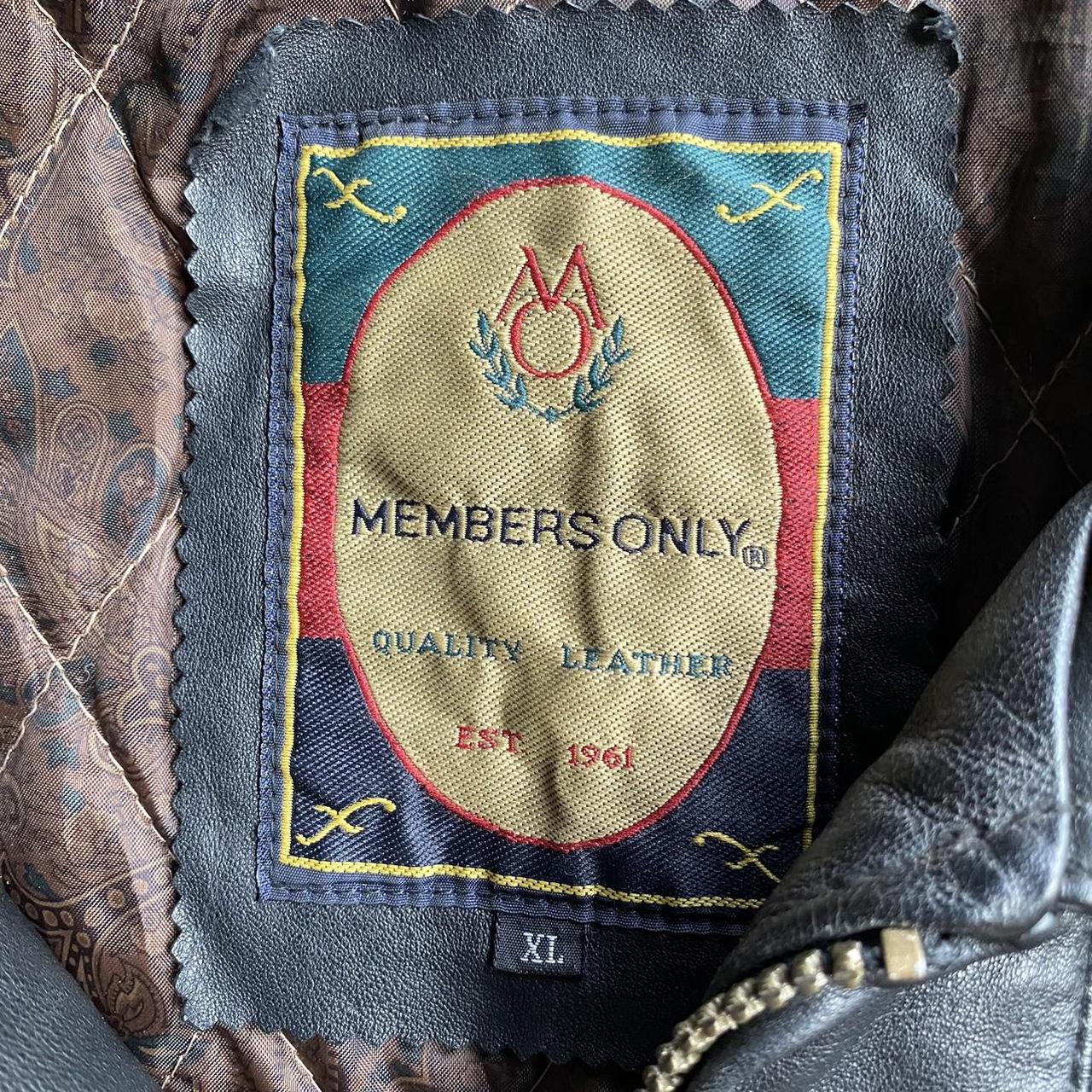 Men’s Members only leather jacket Great... - Depop