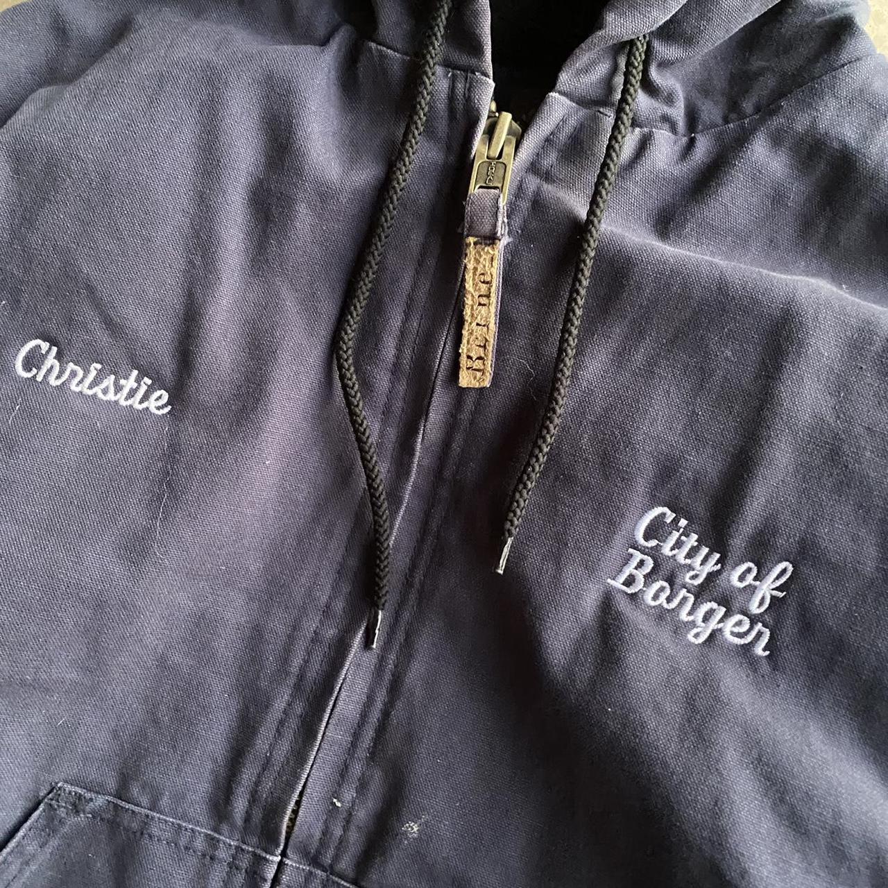 Vintage Carhartt look alike Navy blue jacket Great... - Depop