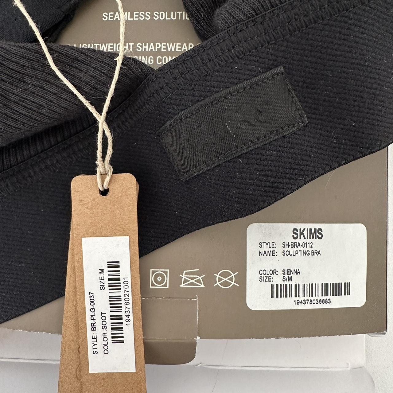 BRAND NEW SKIMS BRALETTE!! Black cotton rib plunge... - Depop