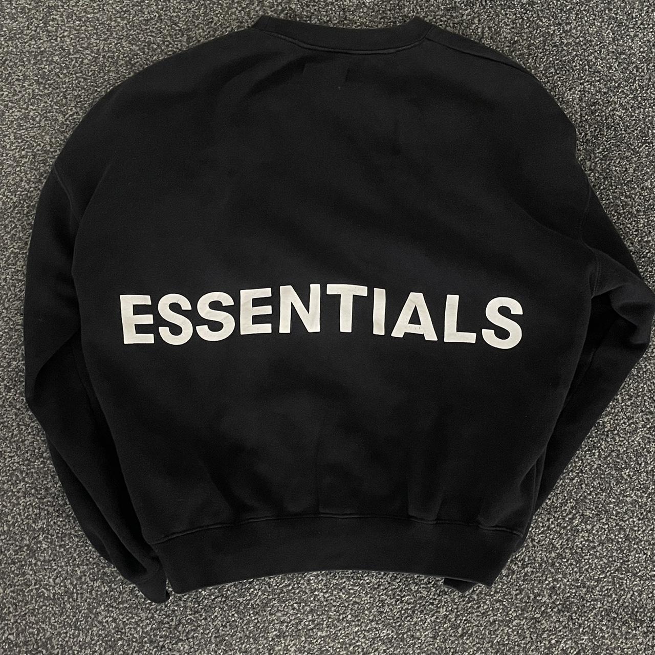 Black Oversized Essentials Jumper Size M Fast... | Depop