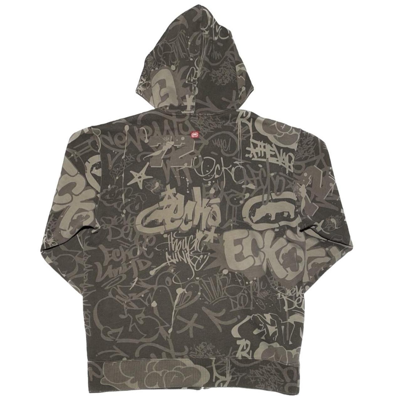 ⭑Rare Ecko Unltd. graffiti hoodie. Insane all-over... - Depop