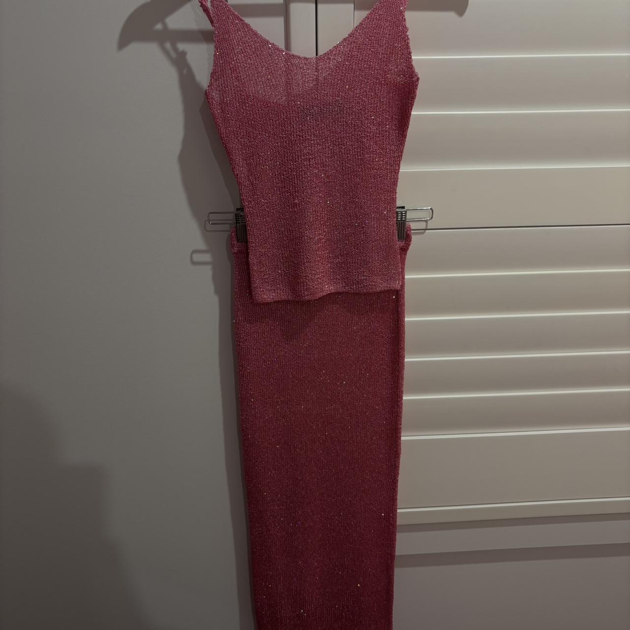 White Fox pink Sparkly Set Size XXS but fits... | Depop