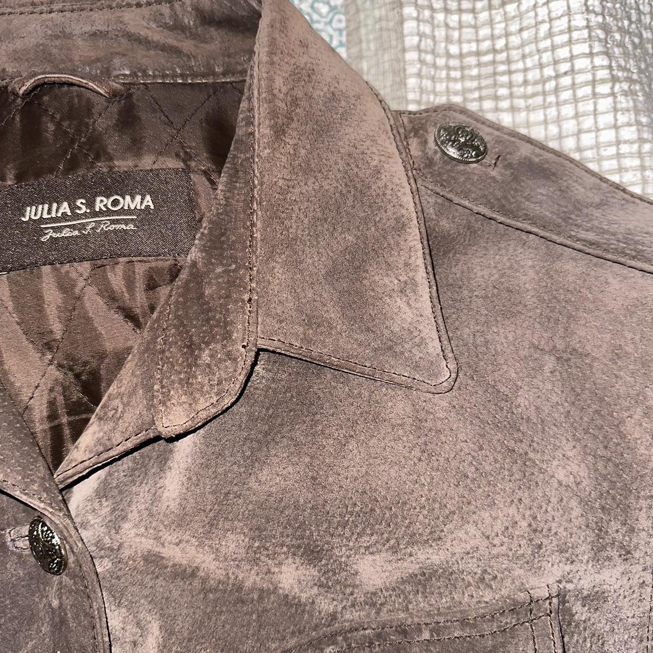 Julia S. Roma Vintage brown leather jacket #vintage... - Depop