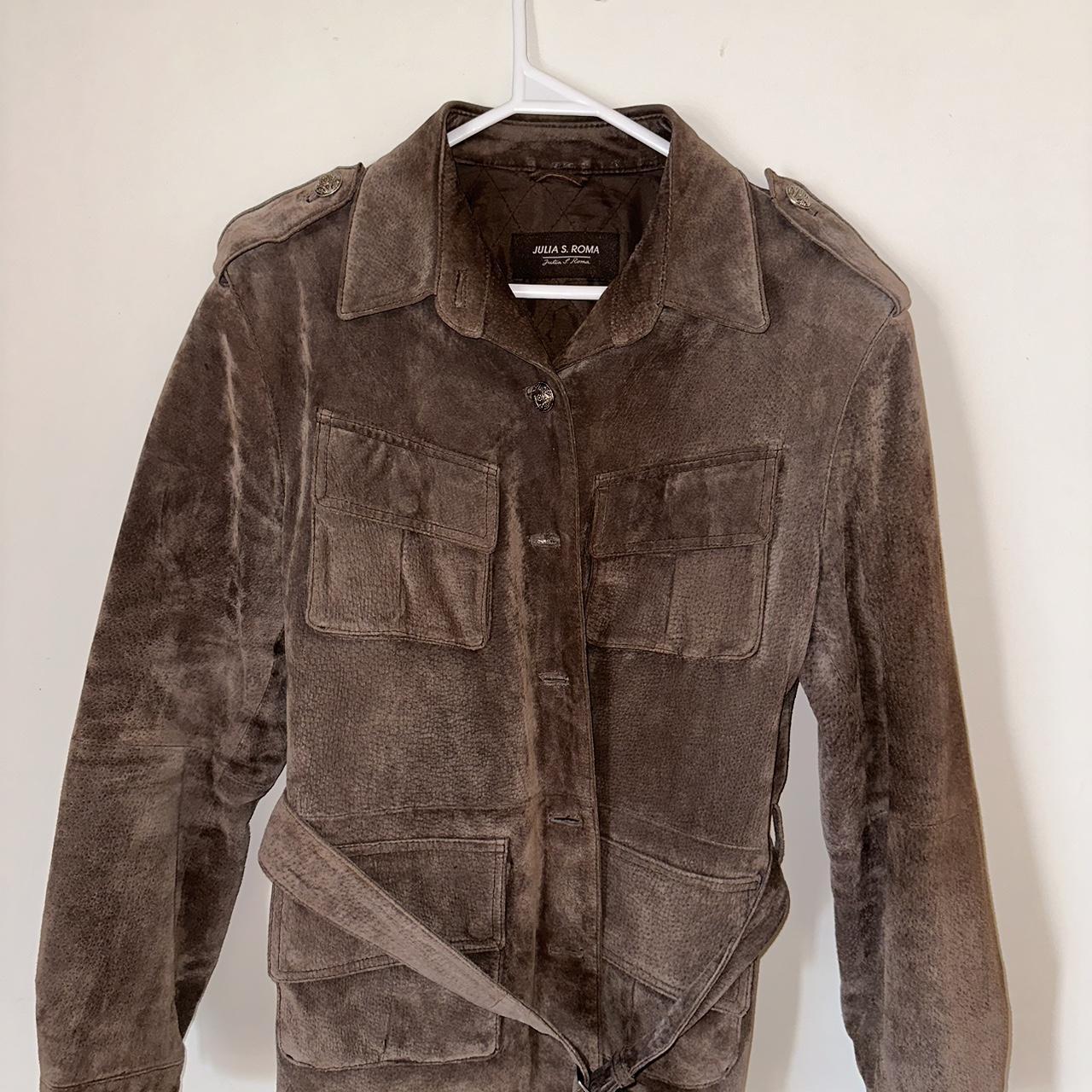 Julia S. Roma Vintage brown leather jacket #vintage... - Depop