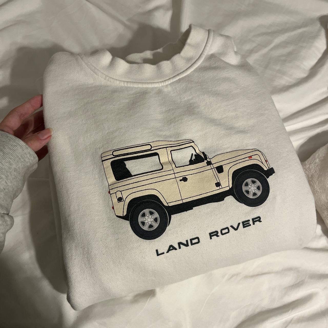 land rover sweatshirt from pacsun tagged medium... - Depop
