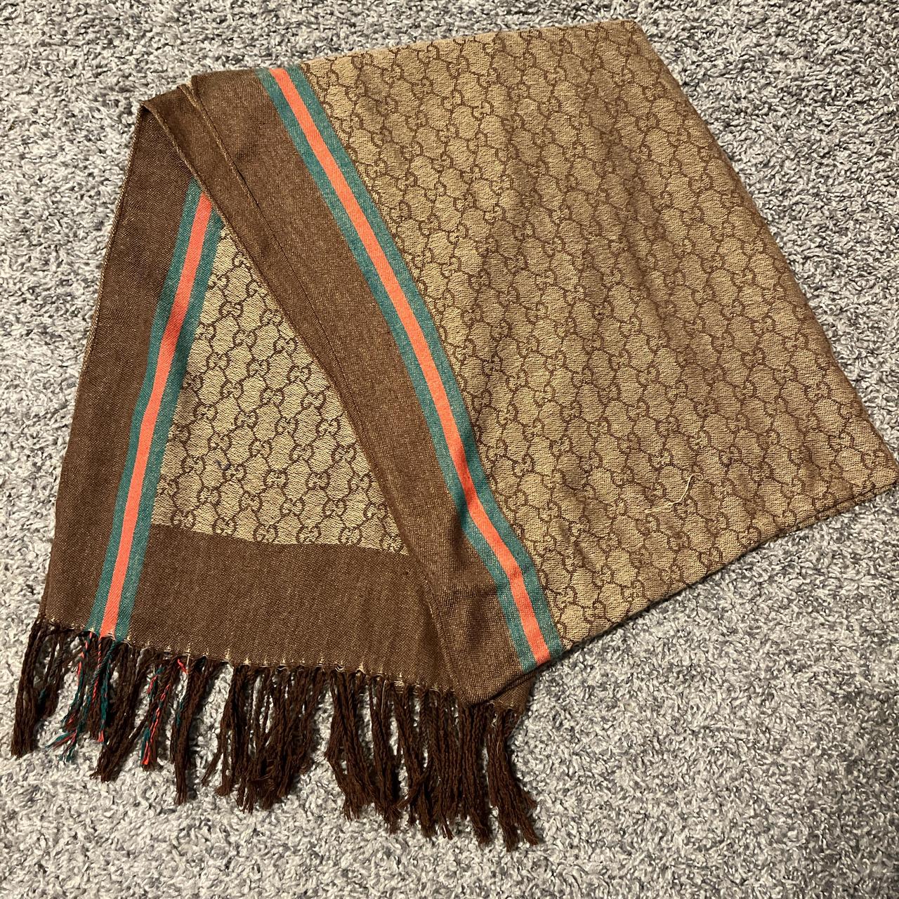 Gucci Inspo Scarf small snags and holes - Depop
