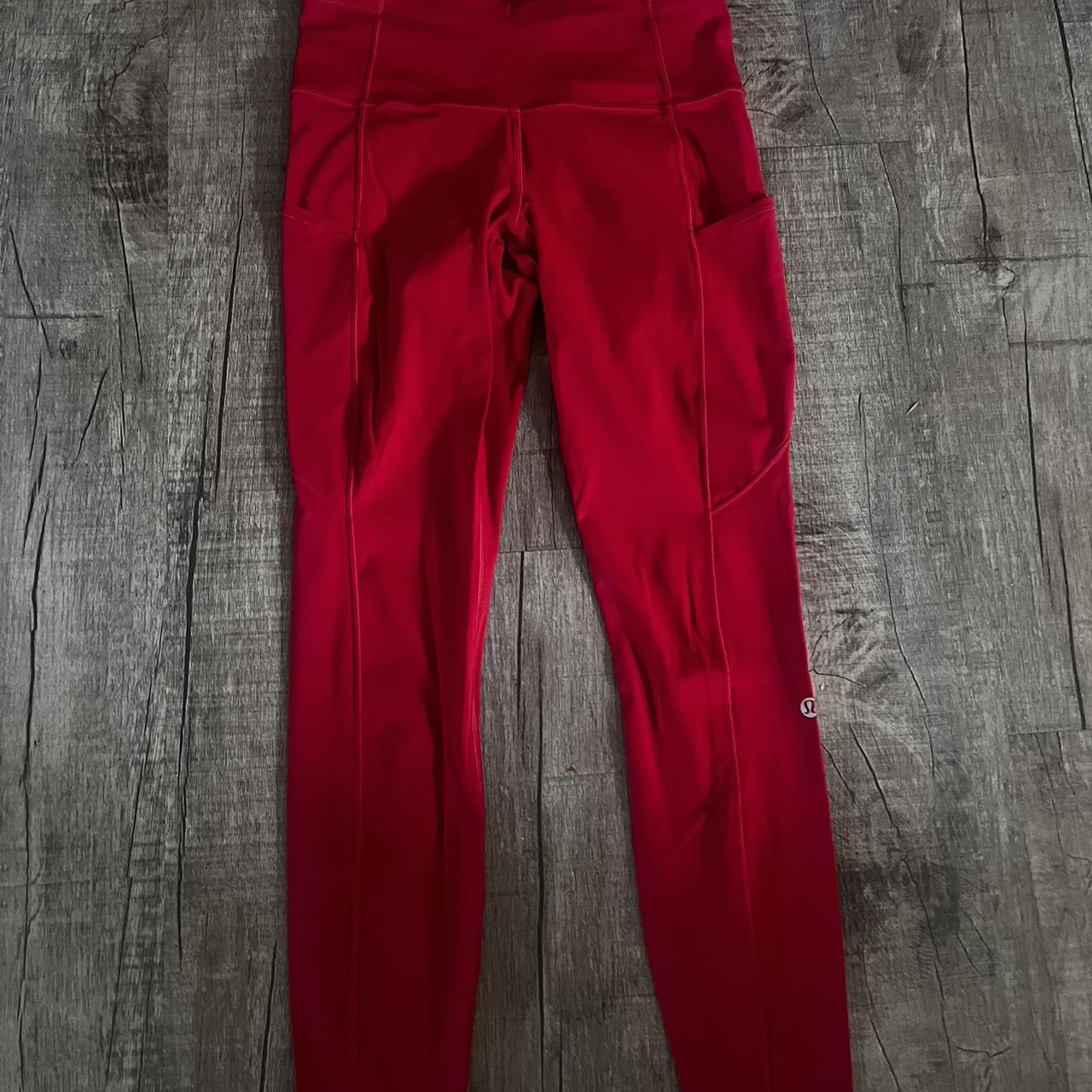 Red lululemon tights - Depop