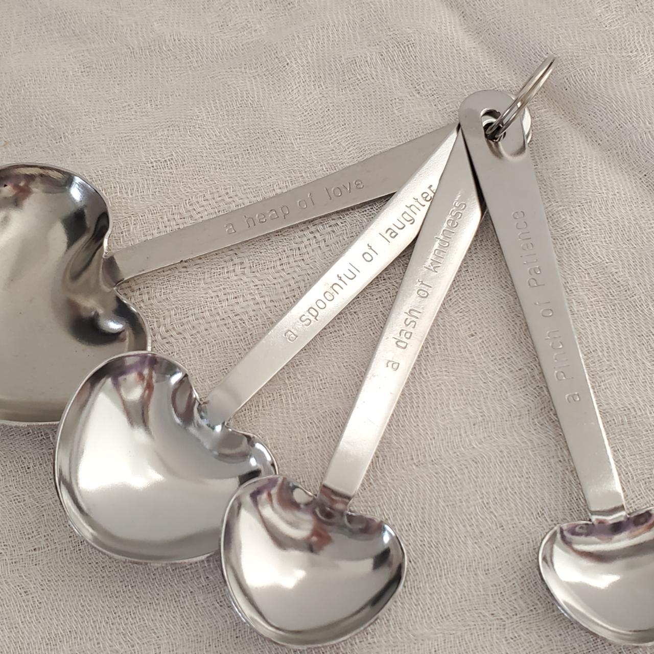 Kate Aspen Measuring Spoons Heart Shaped -... - Depop