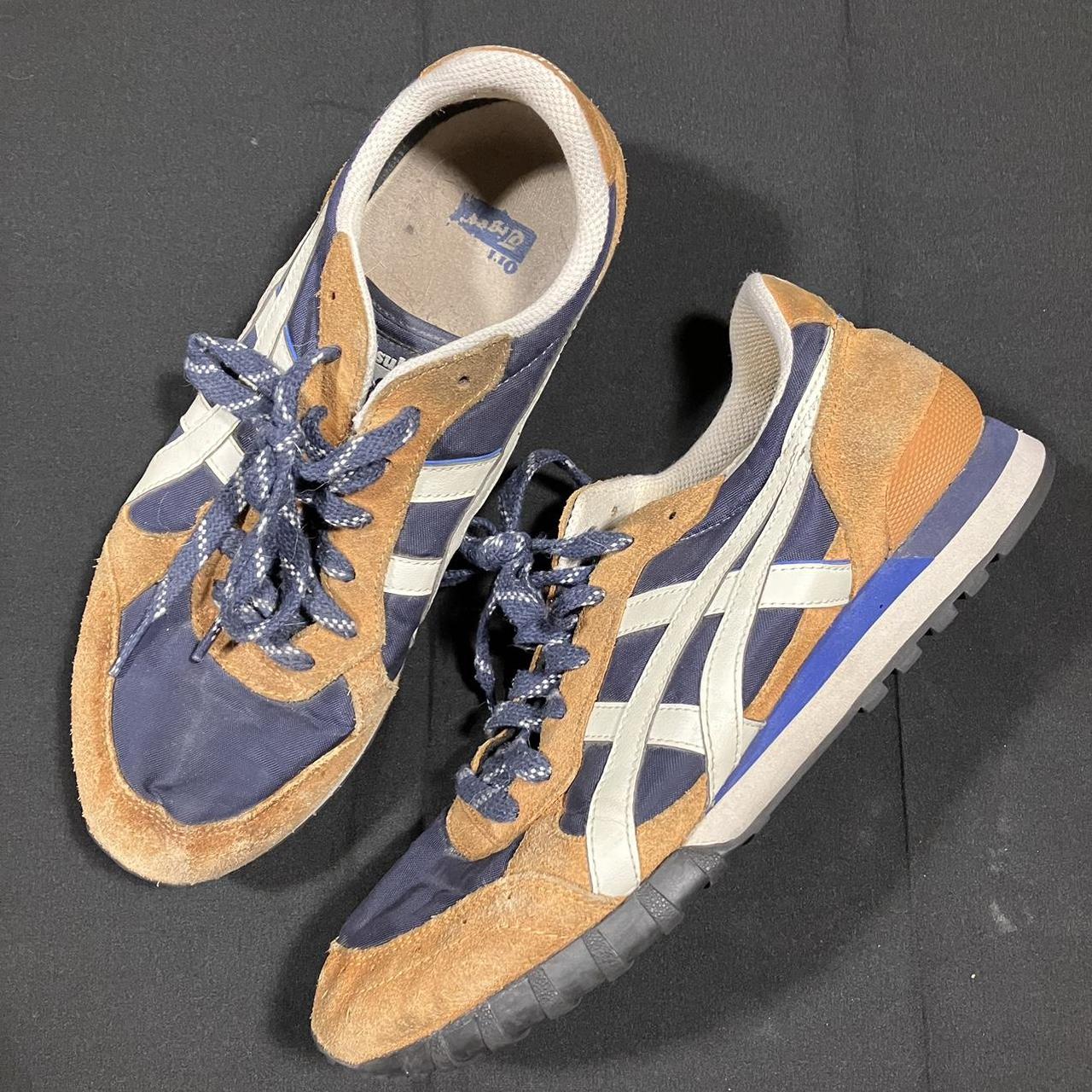 ASICS Onitsuka Tigers Brown and Blue Shoes 🏷️ Men’s... - Depop